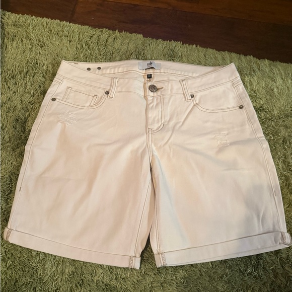 CAbi | Shorts | Cabi White Stretchy Shorts | Poshmark